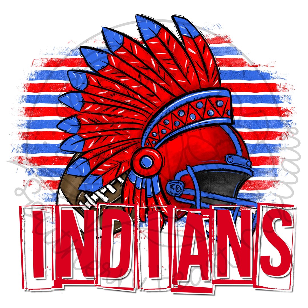 Red and Royal Blue Indians PNG Digital Download - Etsy