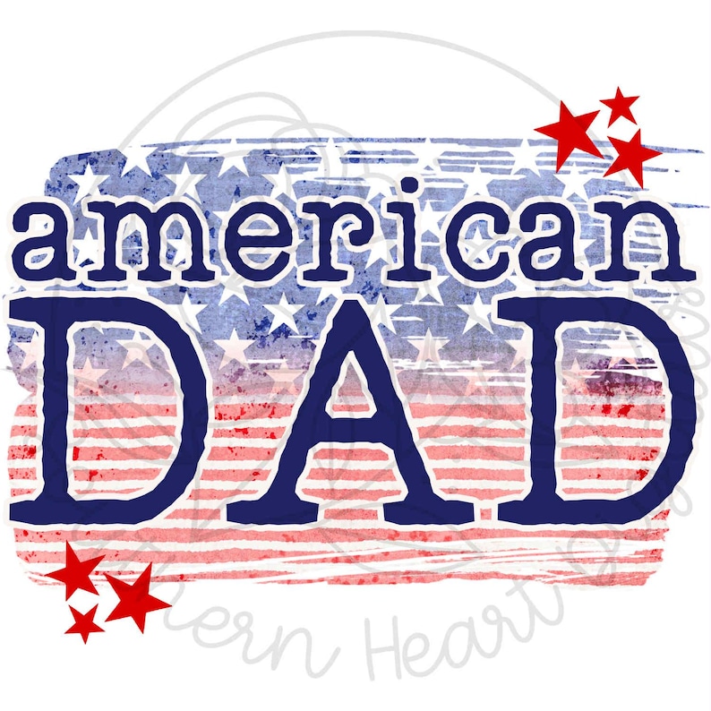 American Dad Patriotic Flag PNG Digital Download - Etsy