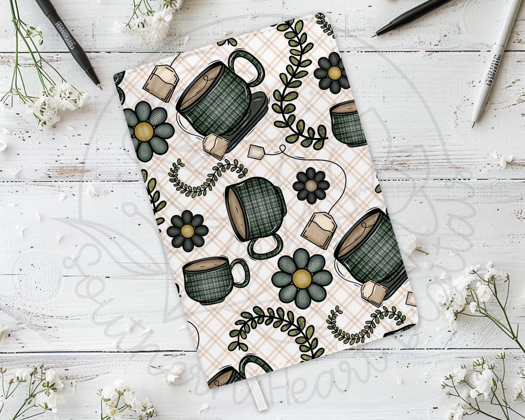 Tea Floral Sublimation Journal Cover PNG Digital File - Etsy