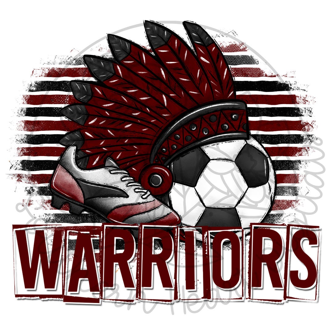 Maroon and Black Indians Warriors Soccer PNG Digital Download - Etsy