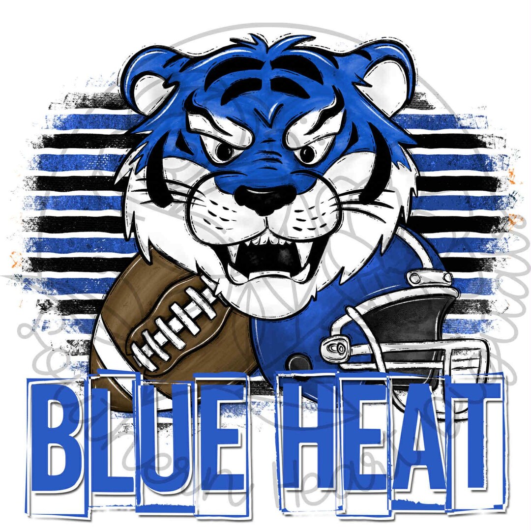 Blue Heat Tiger Football PNG Digital Download - Etsy