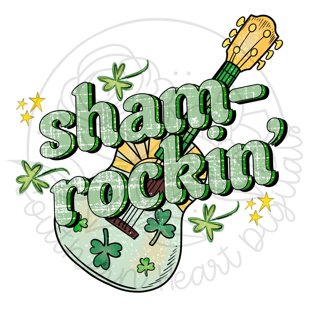 Sham-rockin' St. Patrick's Day Guitar PNG Digital File - Etsy