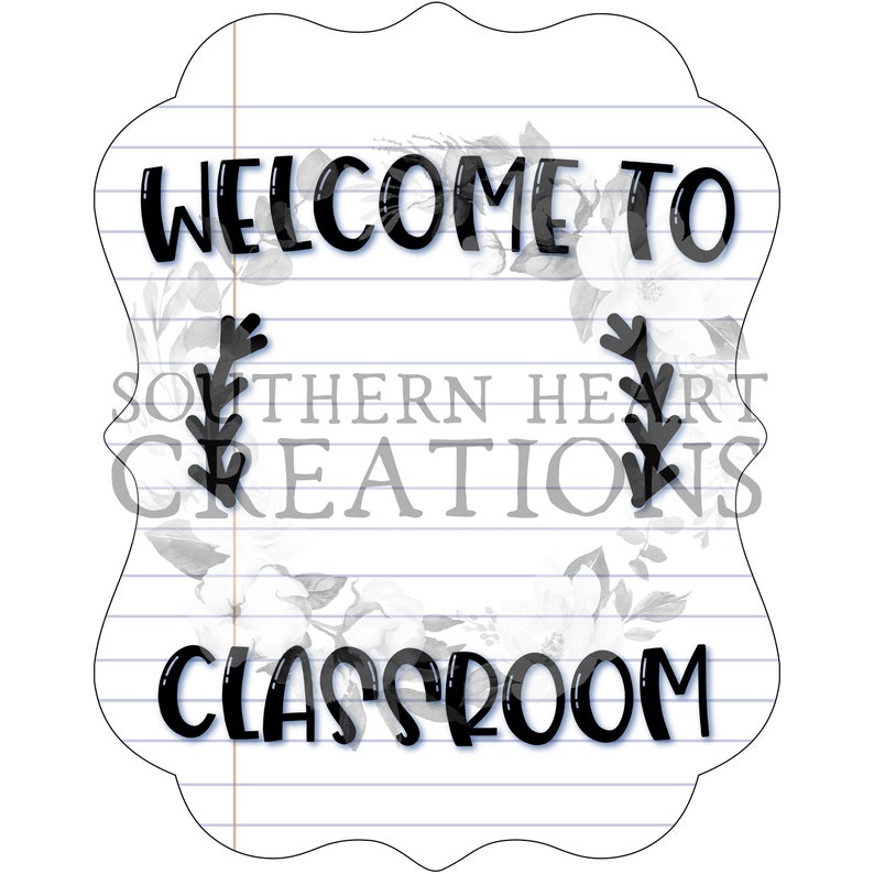Classroom Door Hanger PNG Digital File - Etsy