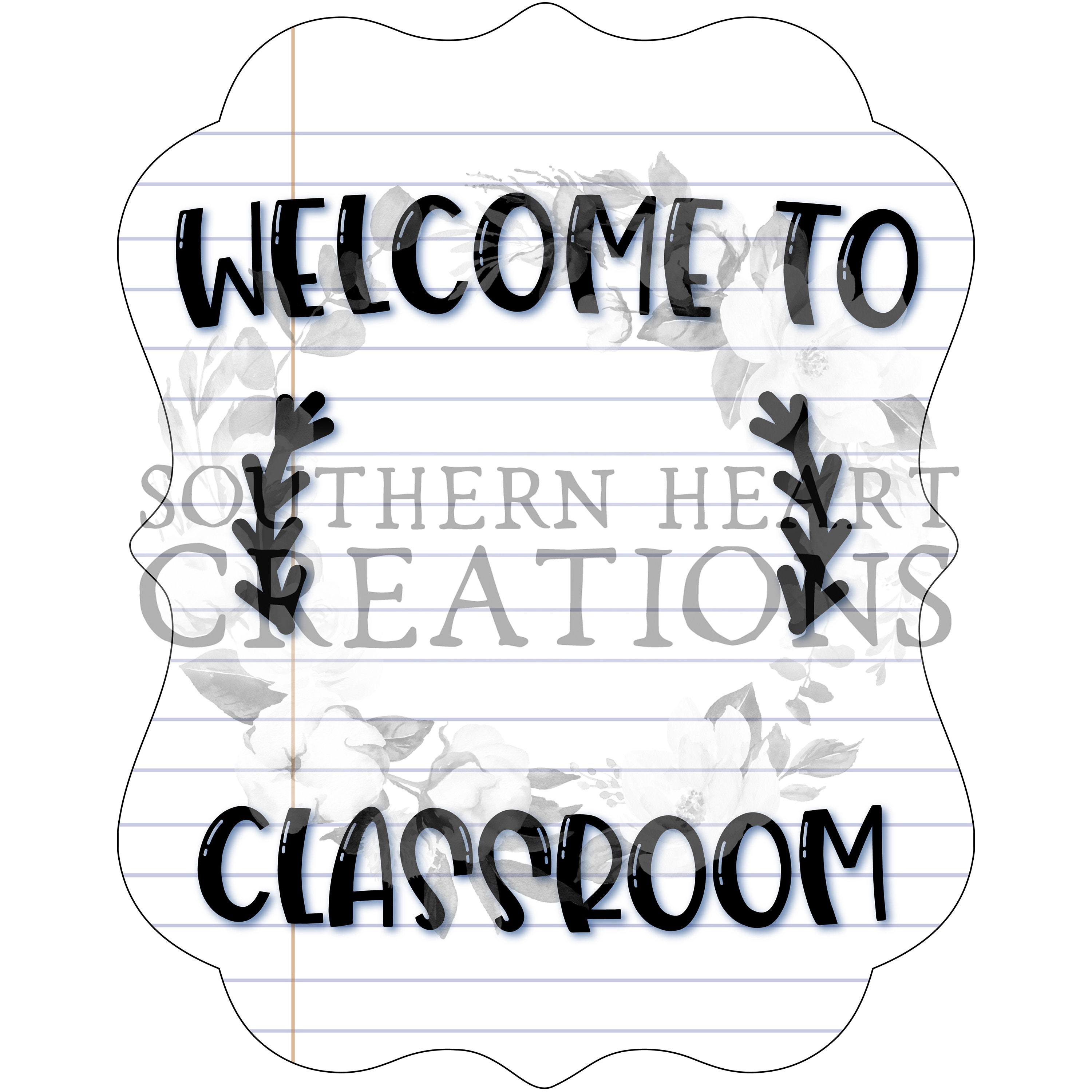 Classroom Door Hanger PNG Digital File - Etsy