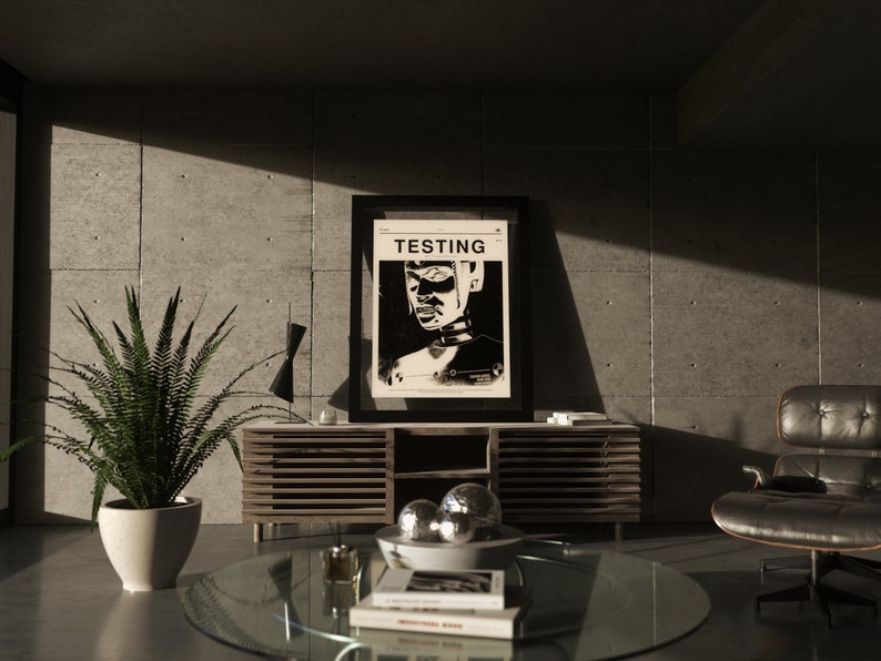 ASAP Rocky testing Album Print, Brutalist & Modern Poster, Mid-century ...