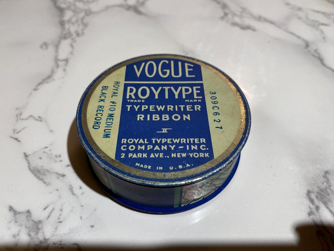 Vintage Vogue Roytype Typewriter Ribbon Tin - Etsy