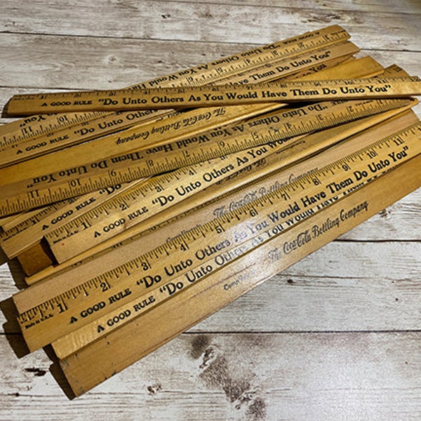 Vintage Wooden Ruler - Etsy