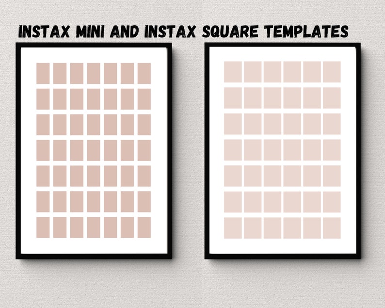 Instax Mini and Instax Square Photo Frame | Digital Download Template ...