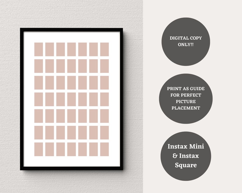 Instax Mini and Instax Square Photo Frame | Digital Download Template ...