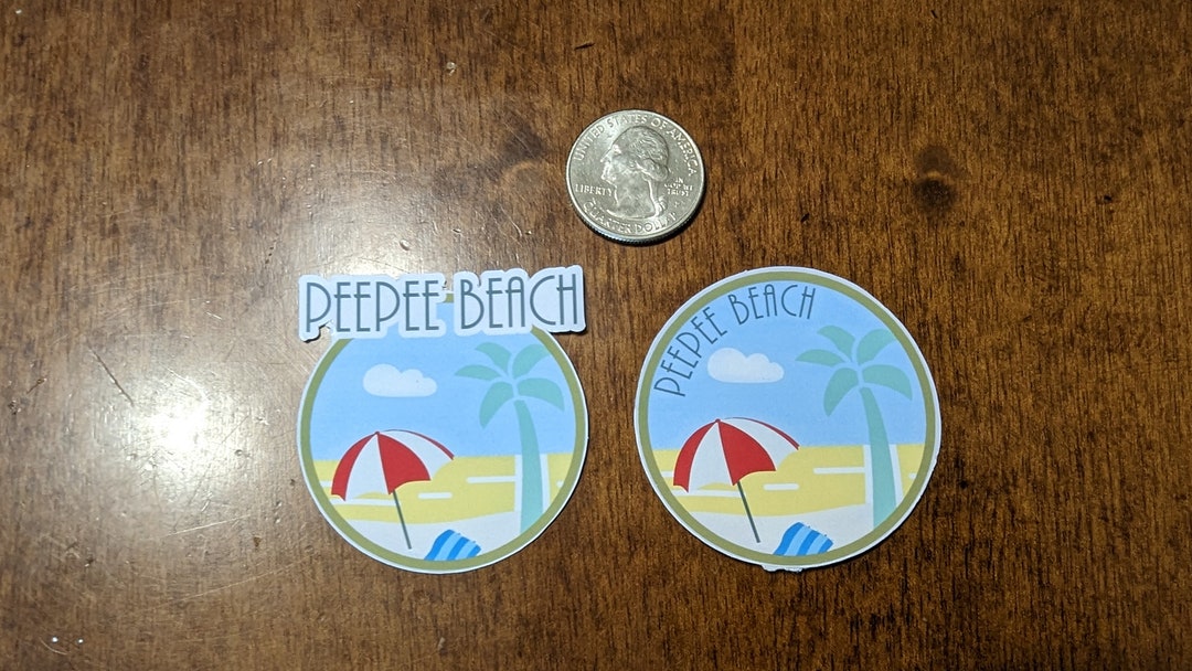 Peepee Beach Sticker - Etsy