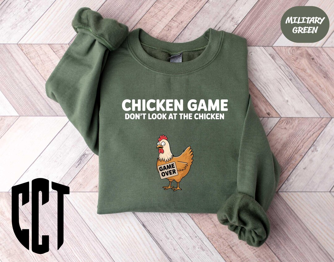 Funny Chicken Game Over Sweatshirt,chicken Humor Shirt,chicken Meme ...