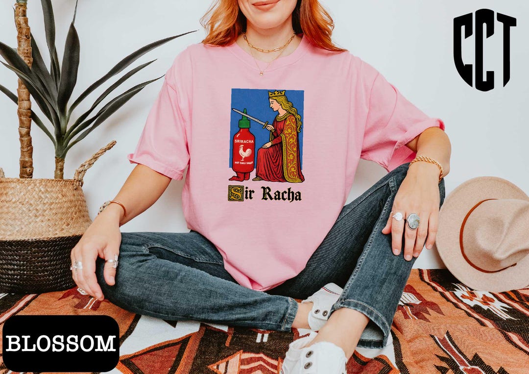 Sir Racha Knight T-shirt, Sriracha Tee, Dark Humor Shirt, Offensive Sarcastic Tee, Medieval T ...
