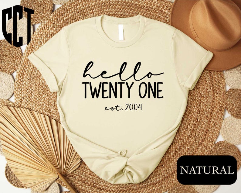Hello Twenty One Shirt, Turning 21 Birthday Shirt, Twenty One Birthday ...