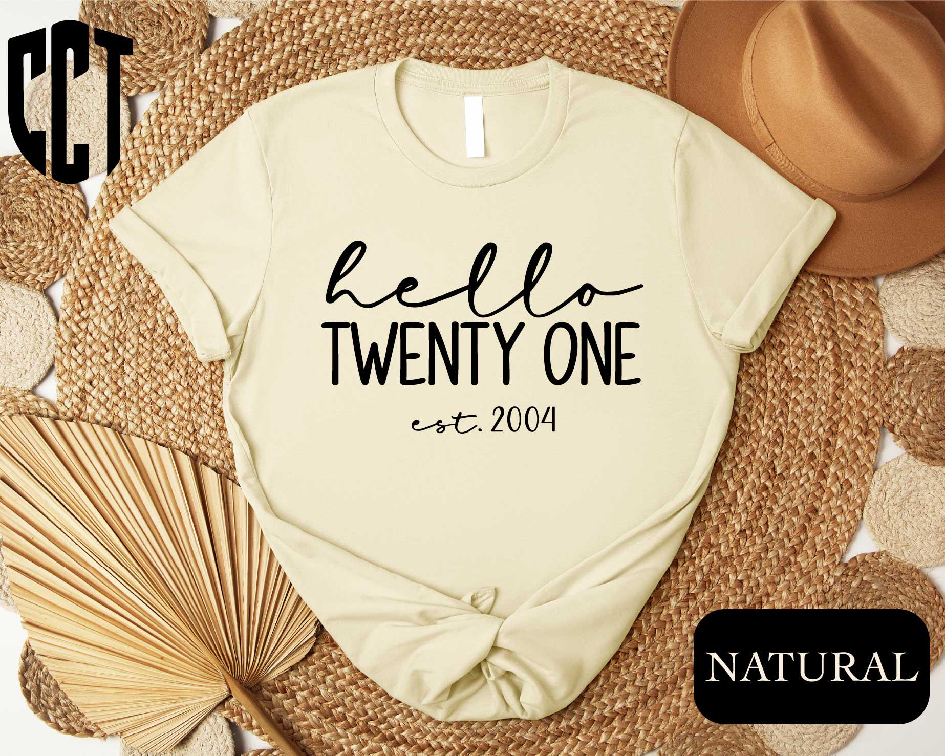 Hello Twenty One Shirt, Turning 21 Birthday Shirt, Twenty One Birthday ...