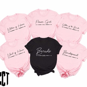 Custom Bride Party Shirt,team Bride Shirts,personalized Bride Party ...