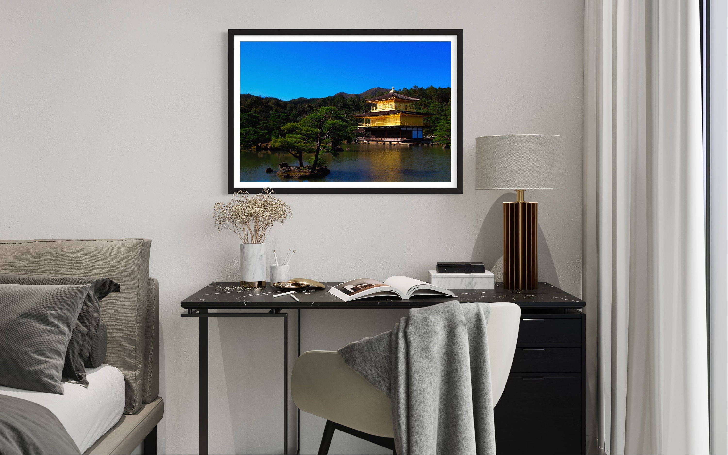 Kinkakuji Golden Temple Satin Poster Kyoto Photography - Etsy