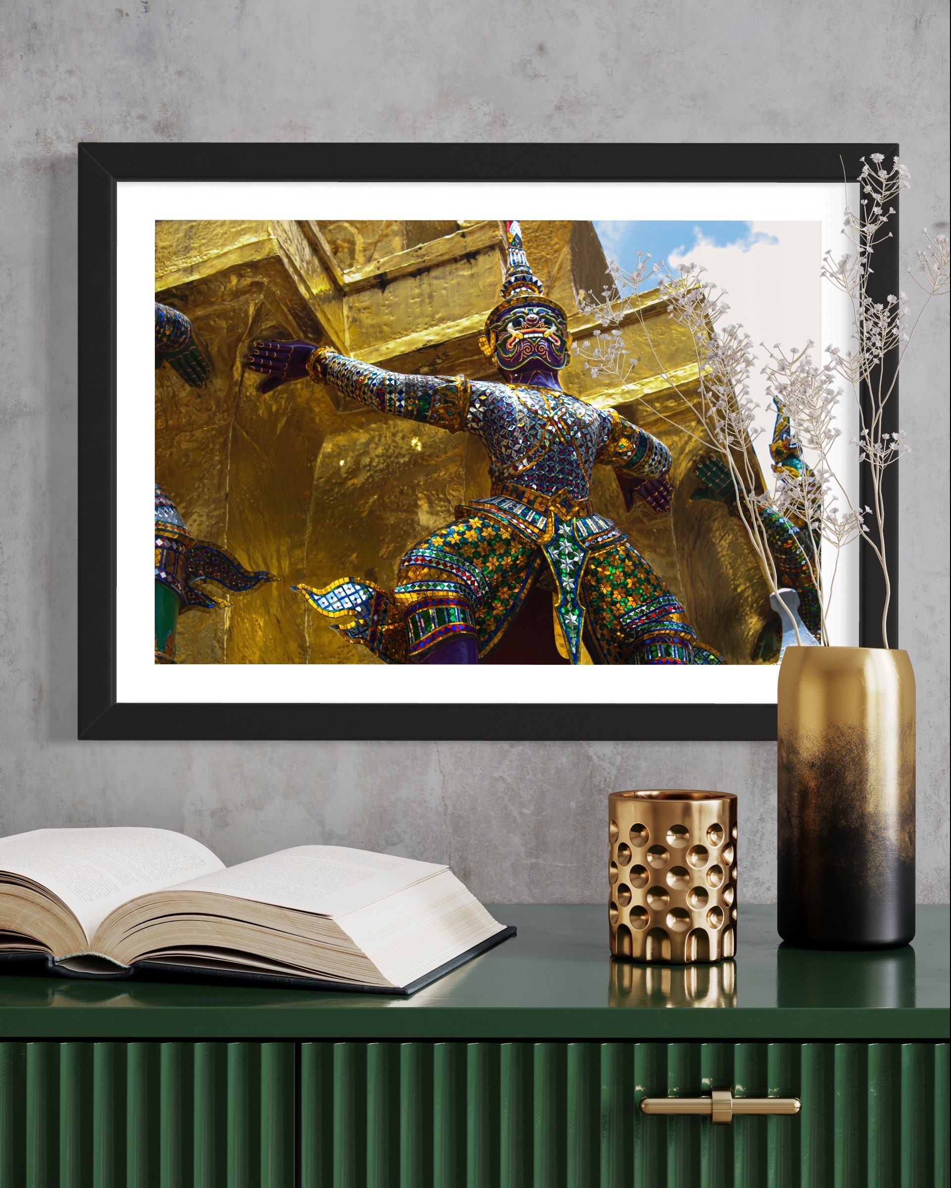 The Grand Palace Statue Satin Poster Bangkok Photography Wall Art - Etsy