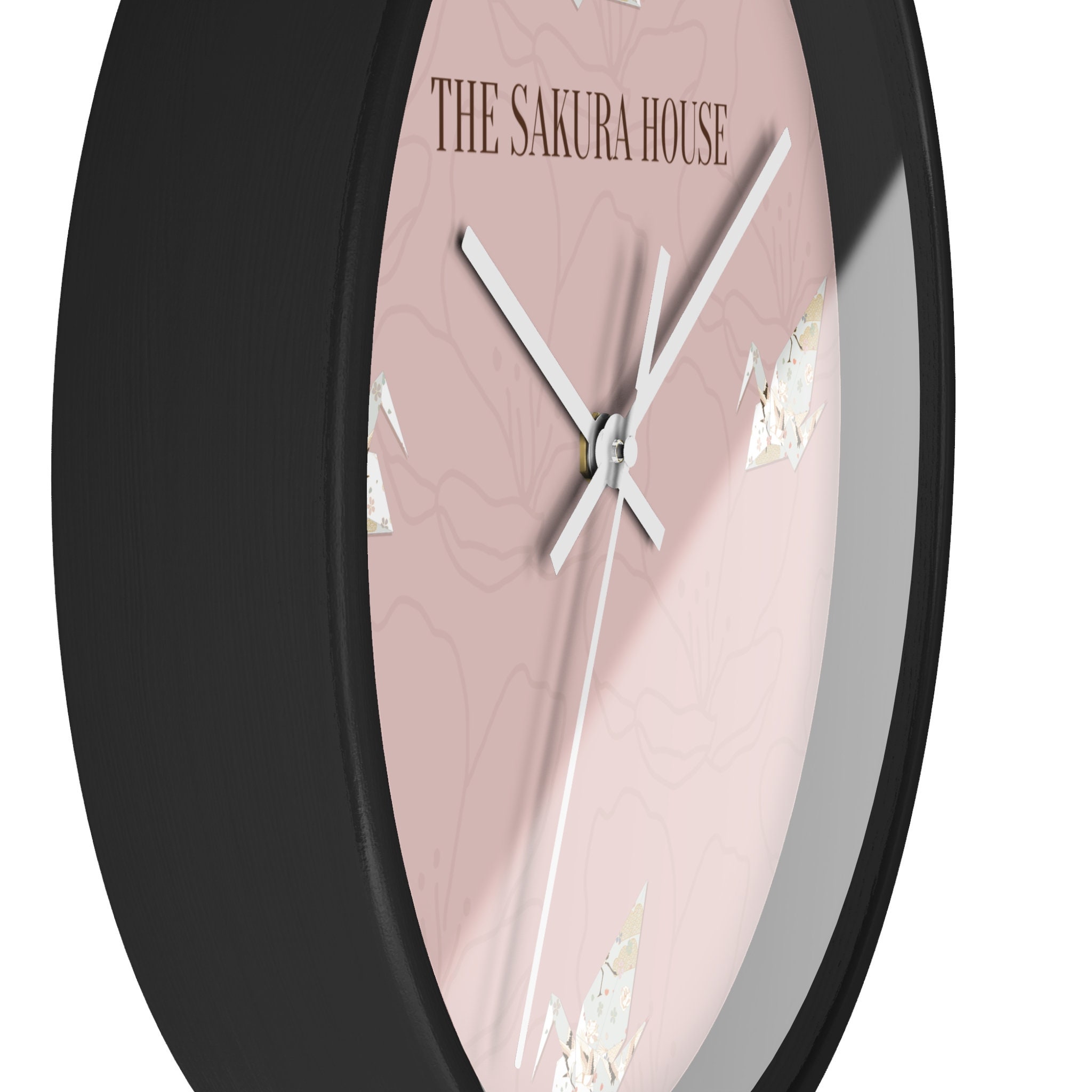 Origami Inspired Cherry Blossom Wall Clock Mindful Japanese - Etsy