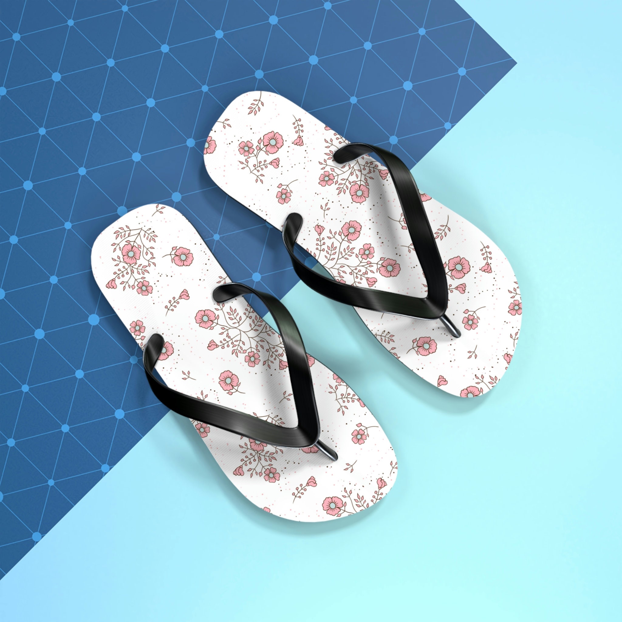 Sakura Flip Flops, Japanese Inspired Floral Sandals for Women, Sakura ...