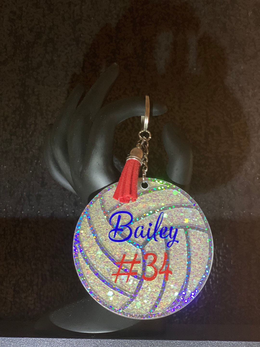 Personalized Volleyball Keychain With Matching Tassel - Etsy