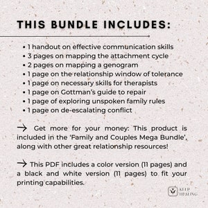 Family Therapy Bundle Printable PDF | Genogram | Attachment Cycle ...