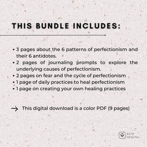 Healing Perfectionism Printable PDF | Perfectionism Journaling | People ...