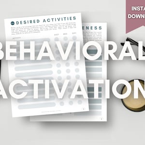 Behavioral Activation Printable PDF | Cognitive Behavioral Therapy ...