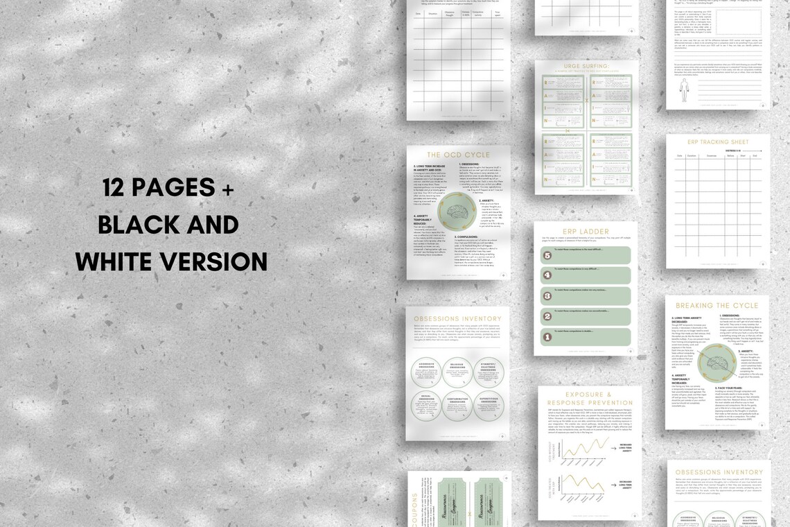 OCD Therapy Bundle Printable PDF | Obsessive Compulsive Disorder ...
