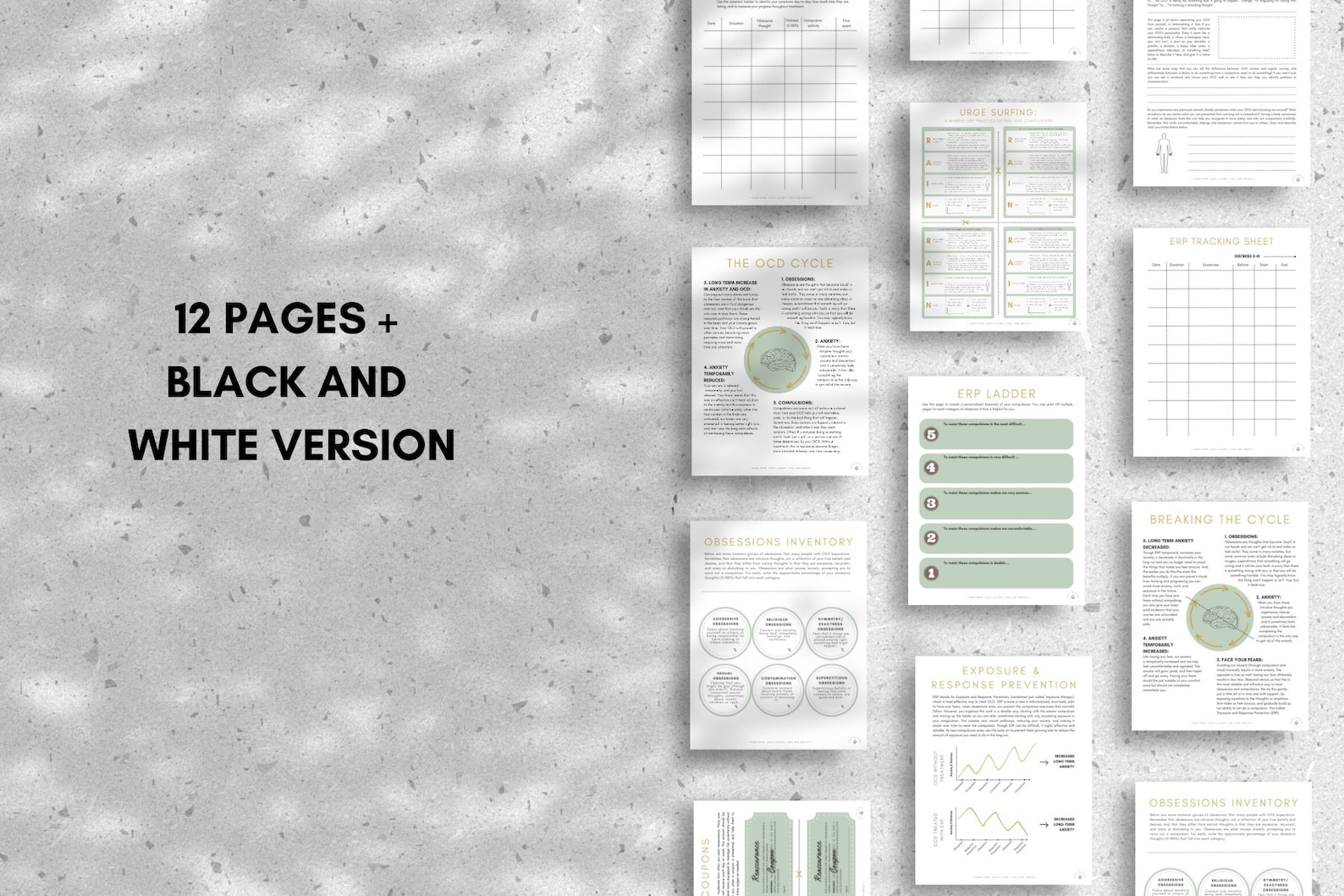 OCD Therapy Bundle Printable PDF | Obsessive Compulsive Disorder ...