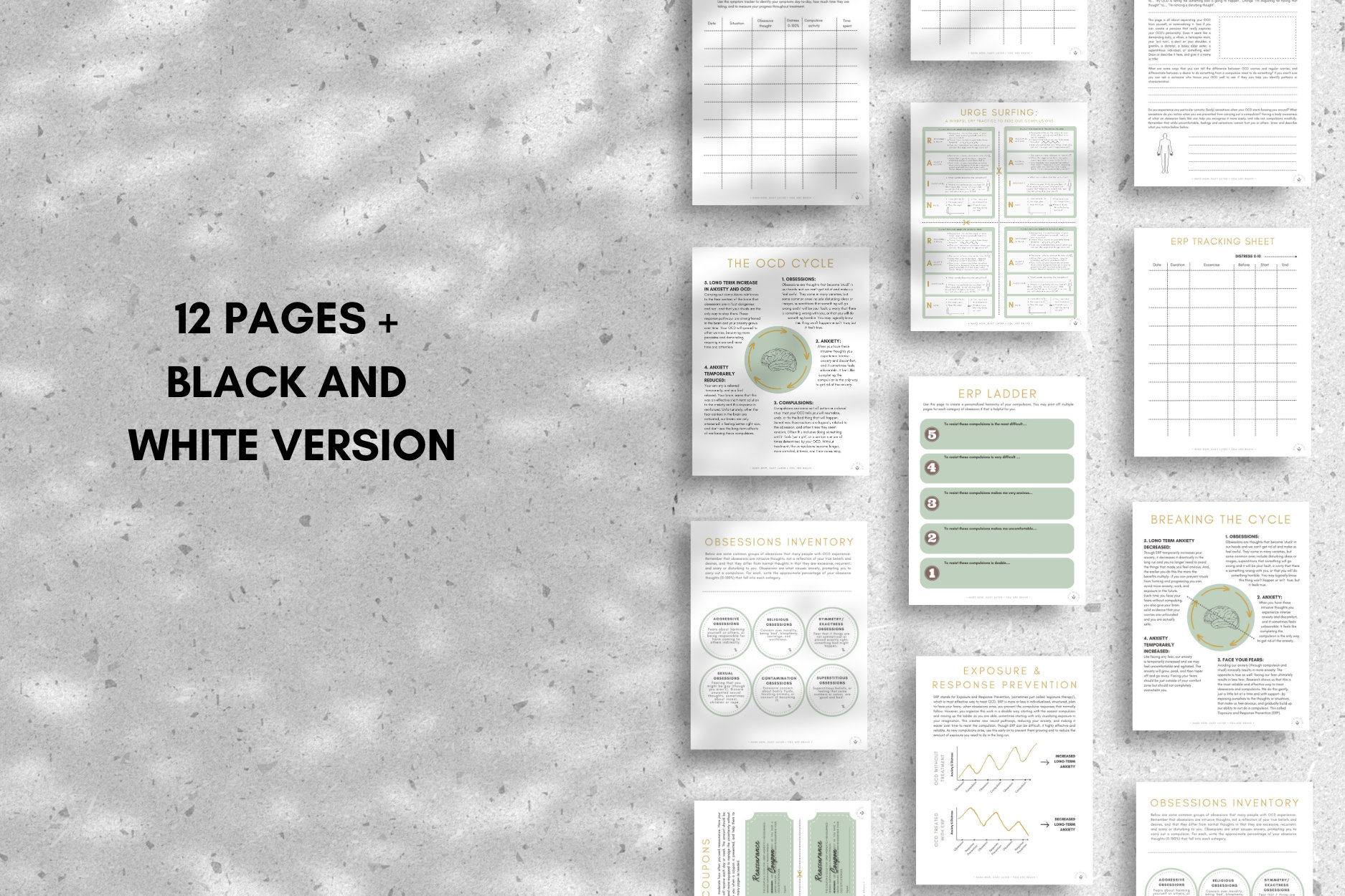 OCD Therapy Bundle Printable PDF | Obsessive Compulsive Disorder ...