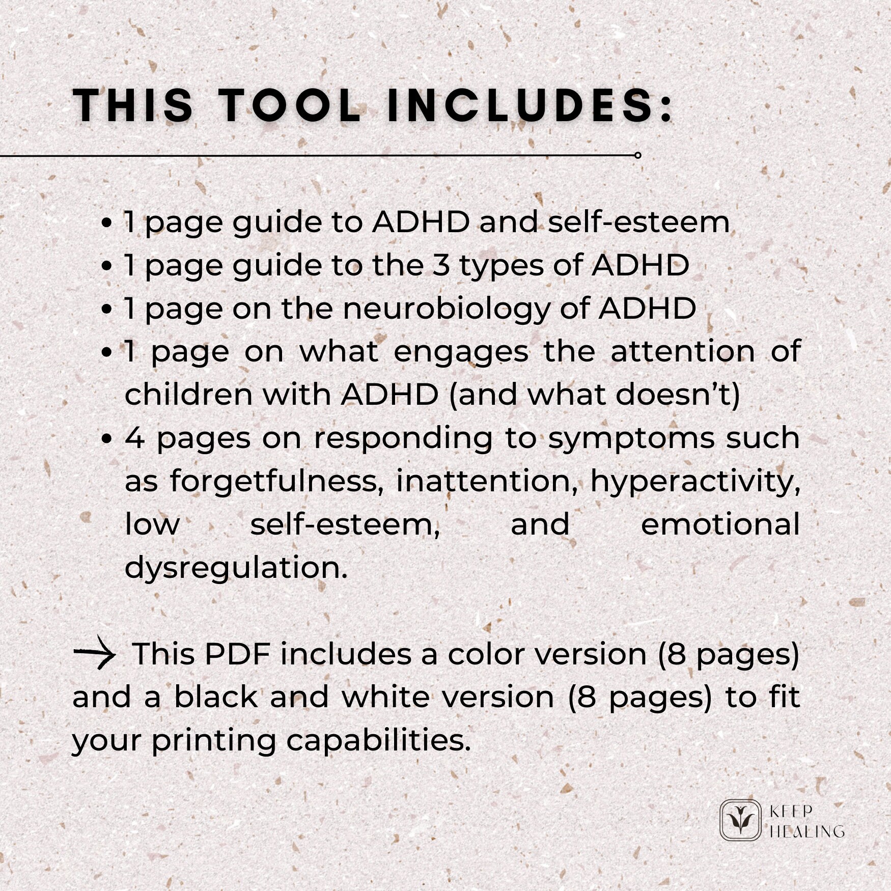 ADHD Parent & Teacher Guide Printable PDF | Child ADHD | Adhd Worksheet ...