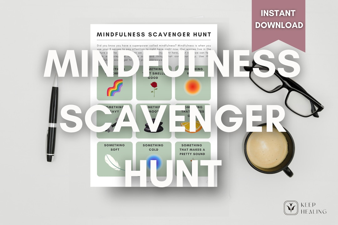 Mindfulness Scavenger Hunt Printable PDF Mindfulness for - Etsy