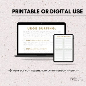Urge Surfing Printable PDF Cravings Compulsions OCD Addiction DBT ...