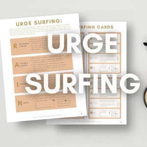 Urge Surfing Printable PDF Cravings Compulsions OCD Addiction DBT ...