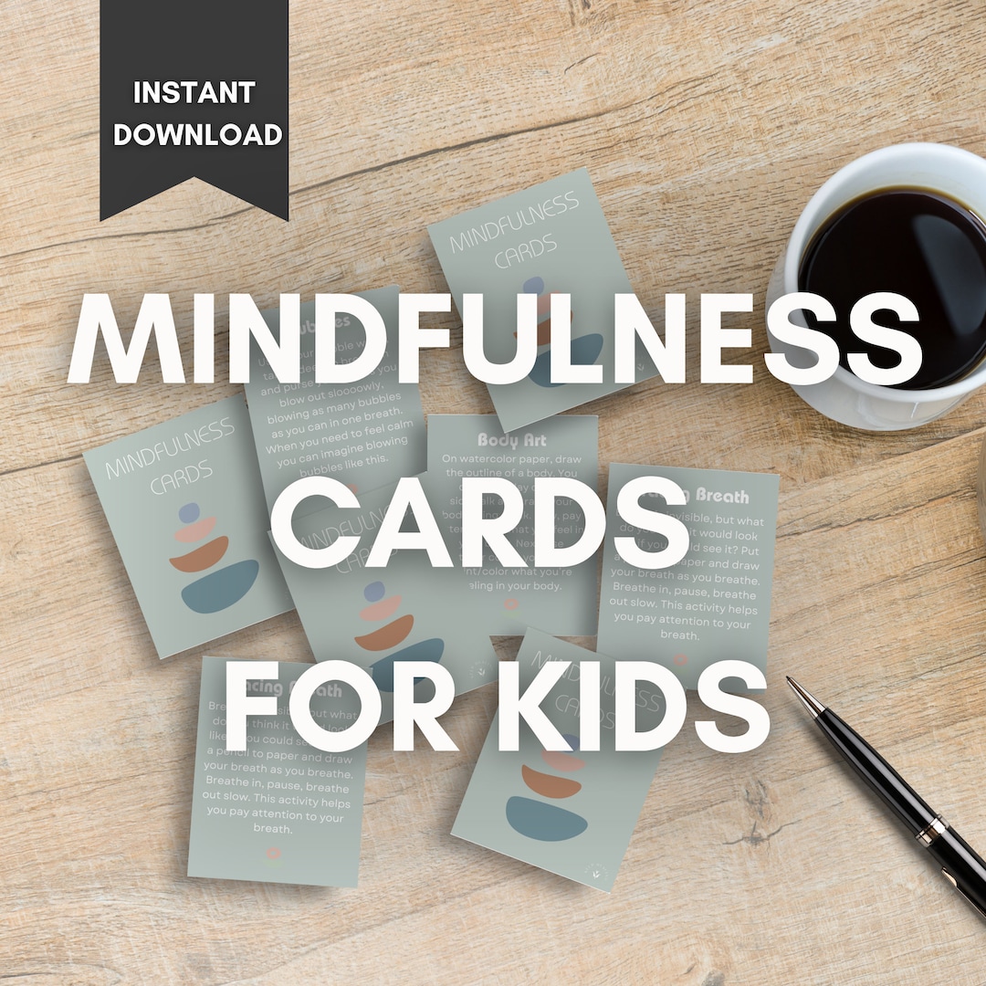 Mindfulness Cards for Kids: Coping Skills & Grounding (printable PDF ...