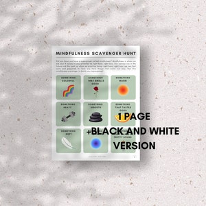 Mindfulness Scavenger Hunt Printable PDF Mindfulness for - Etsy Australia