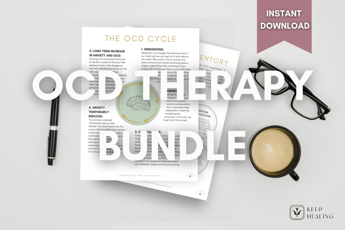 OCD Therapy Bundle Printable PDF | Obsessive Compulsive Disorder ...