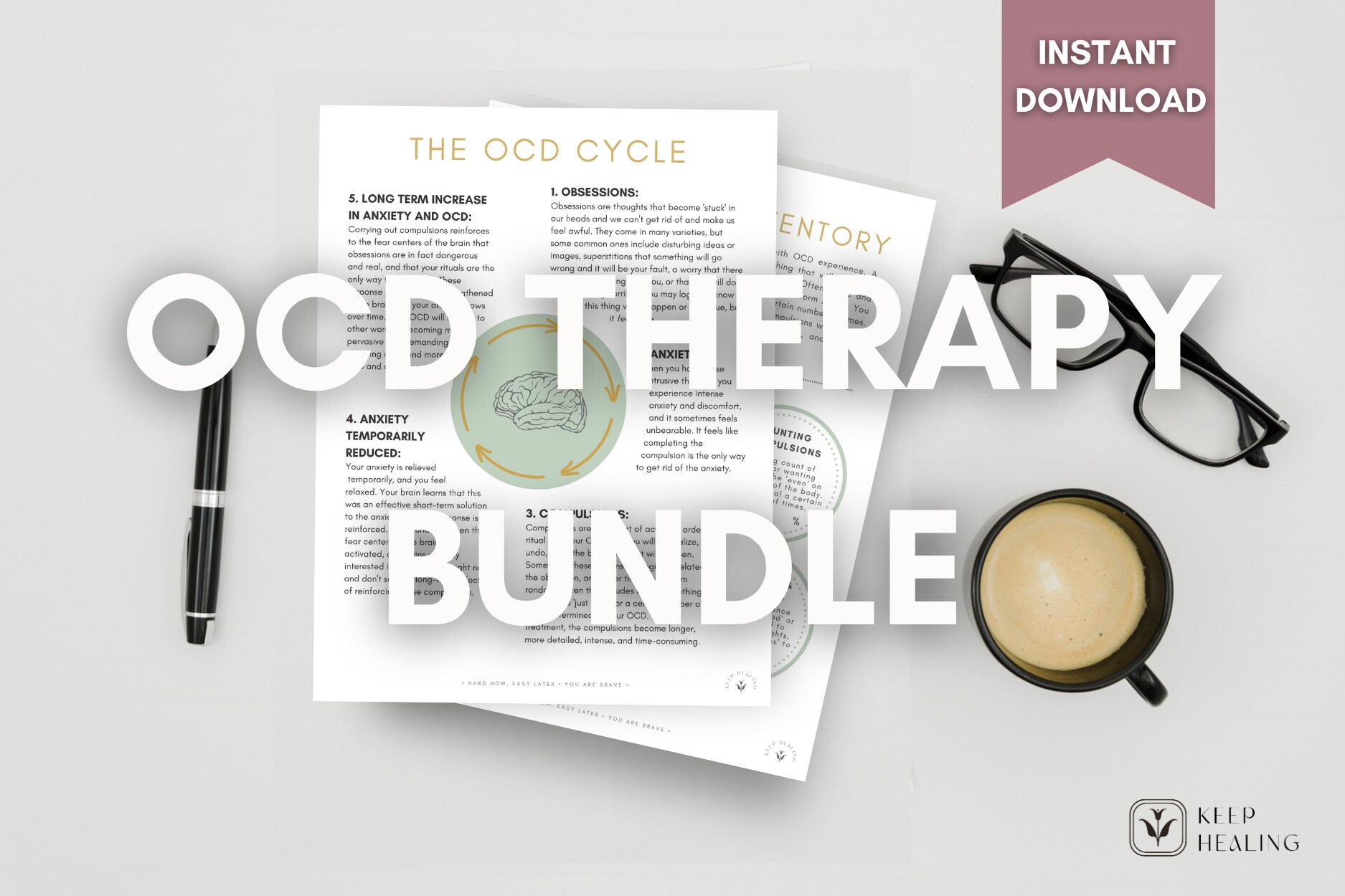 OCD Therapy Bundle Printable PDF | Obsessive Compulsive Disorder ...
