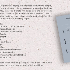EMDR Bundle: Script & Tracking Worksheets Printable PDF | EMDR Bundle ...