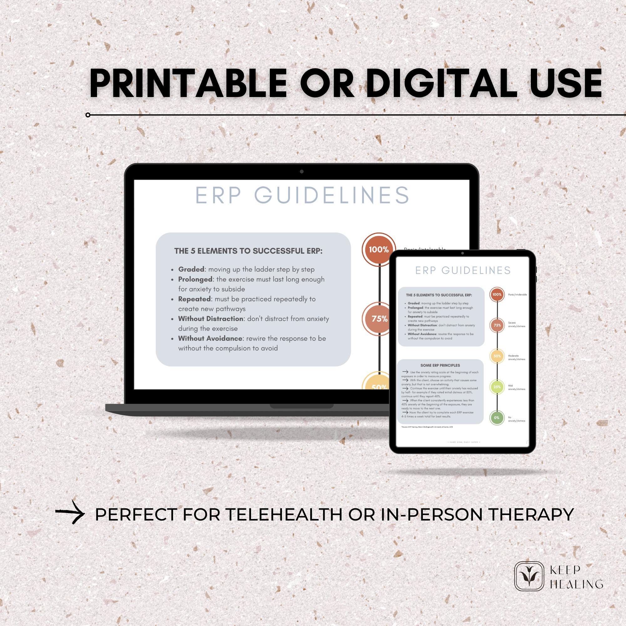 Anxiety Exposure Therapy Worksheets: ERP Treatment Guide (PDF) - Etsy