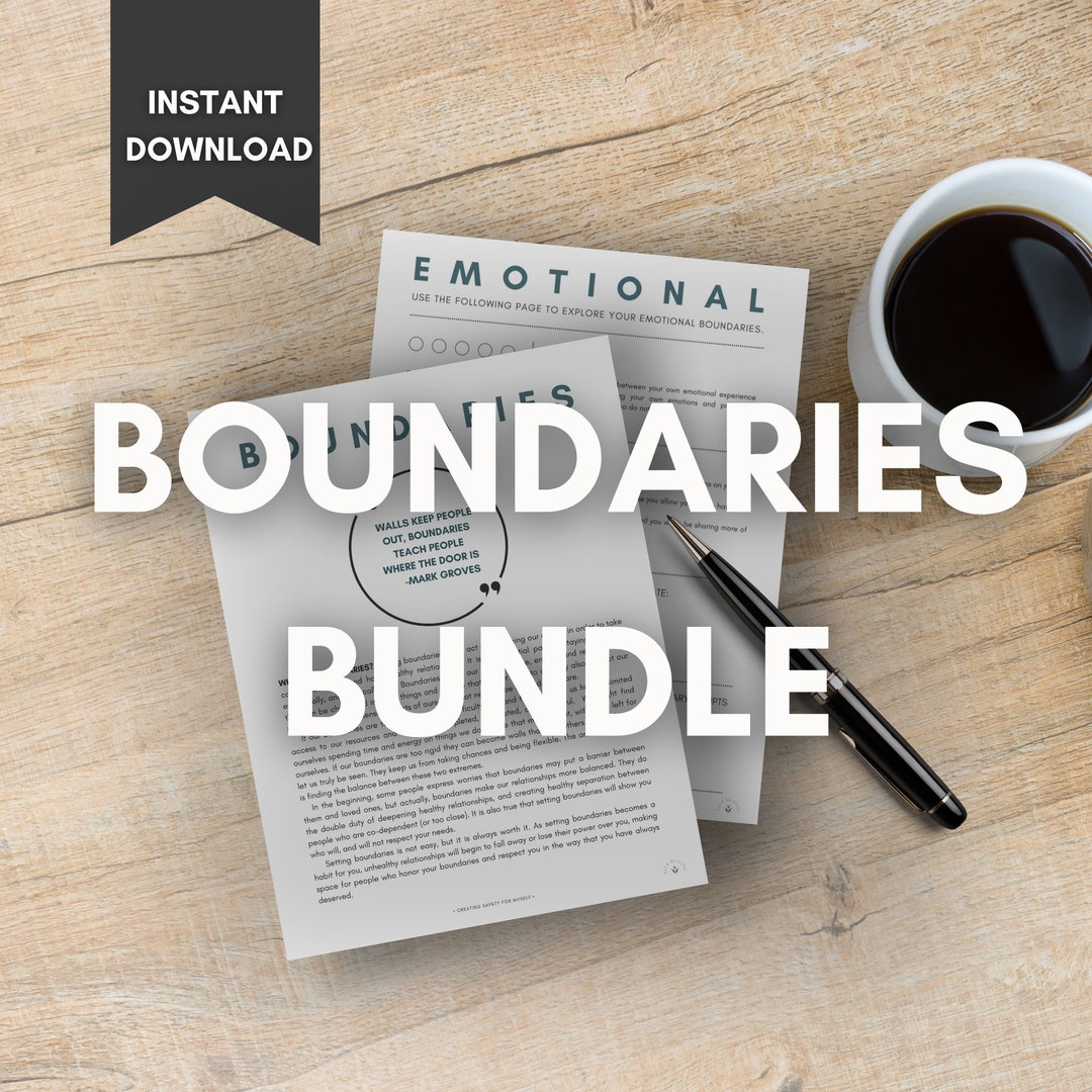 Boundaries Workbook Bundle: Emotional Wellness (PDF Printable) - Etsy