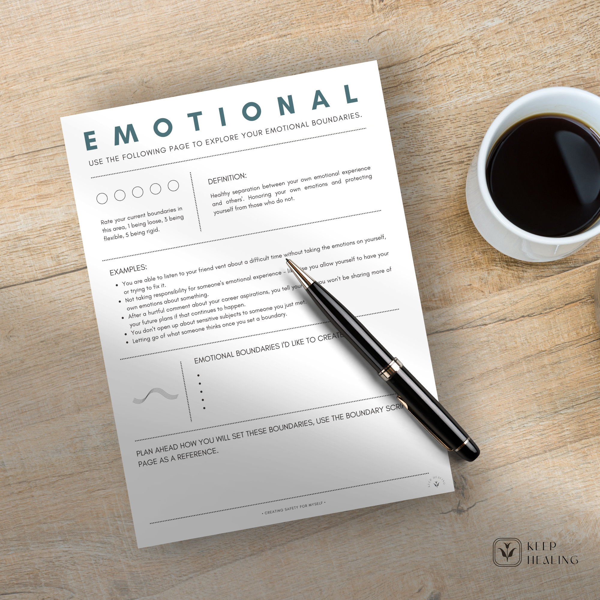 Boundaries Workbook Bundle: Emotional Wellness (PDF Printable) - Etsy