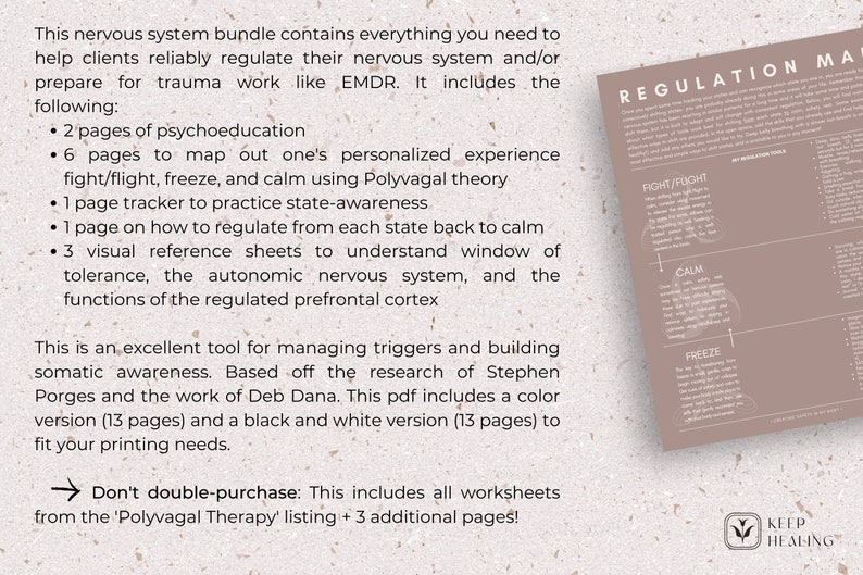 Nervous System Regulation Bundle Printable PDF Polyvagal - Etsy