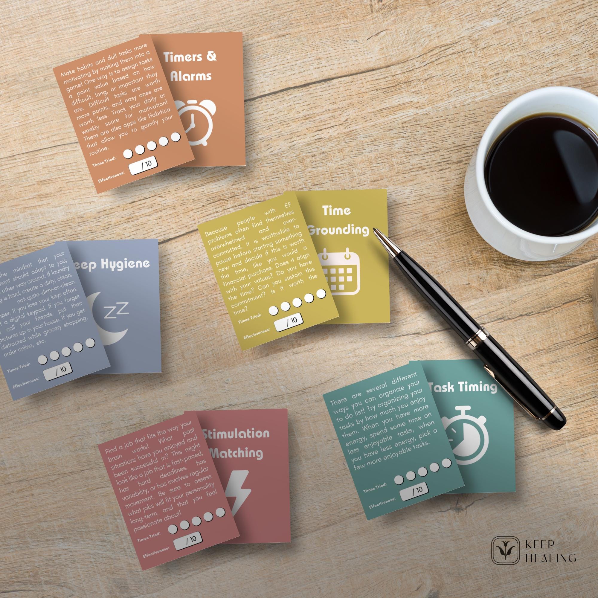 Executive Function & Motivation Cards PDF | ADHD Executive Functioning ...