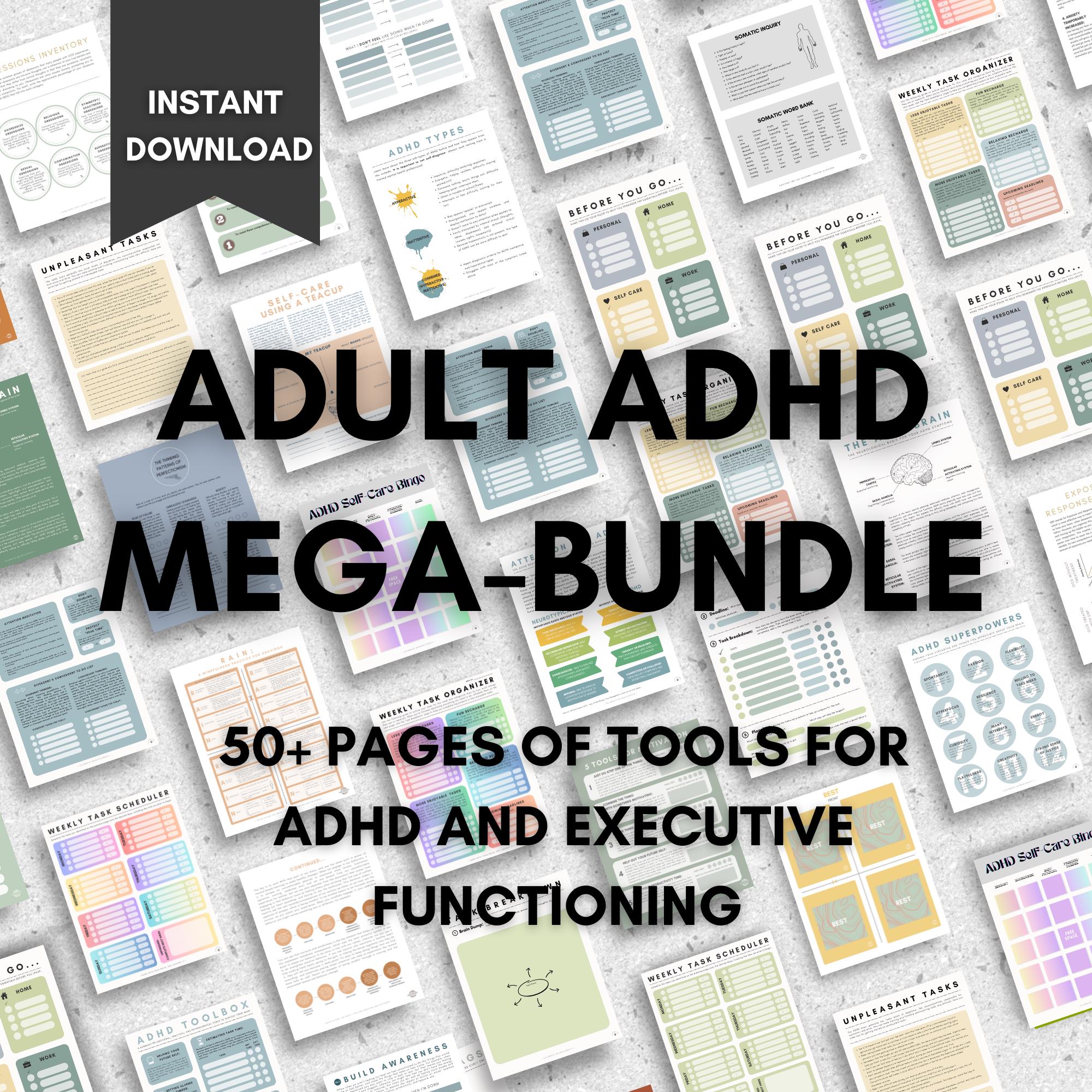 ADHD Mega Bundle: Executive Functioning Worksheets & Tools (printable ...