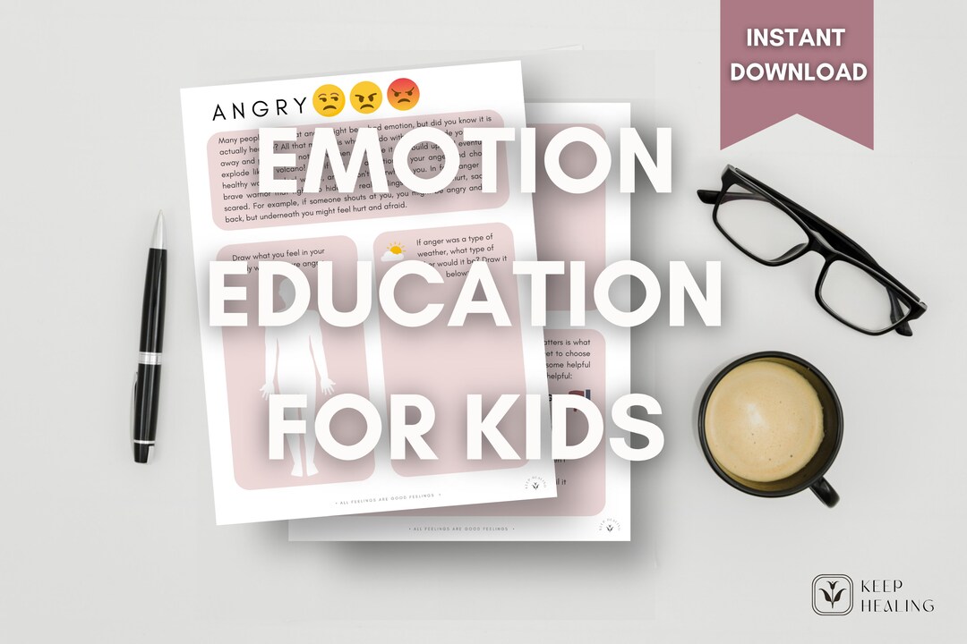 Emotion Education for Kids Printable PDF | Anxiety | Anger Management ...