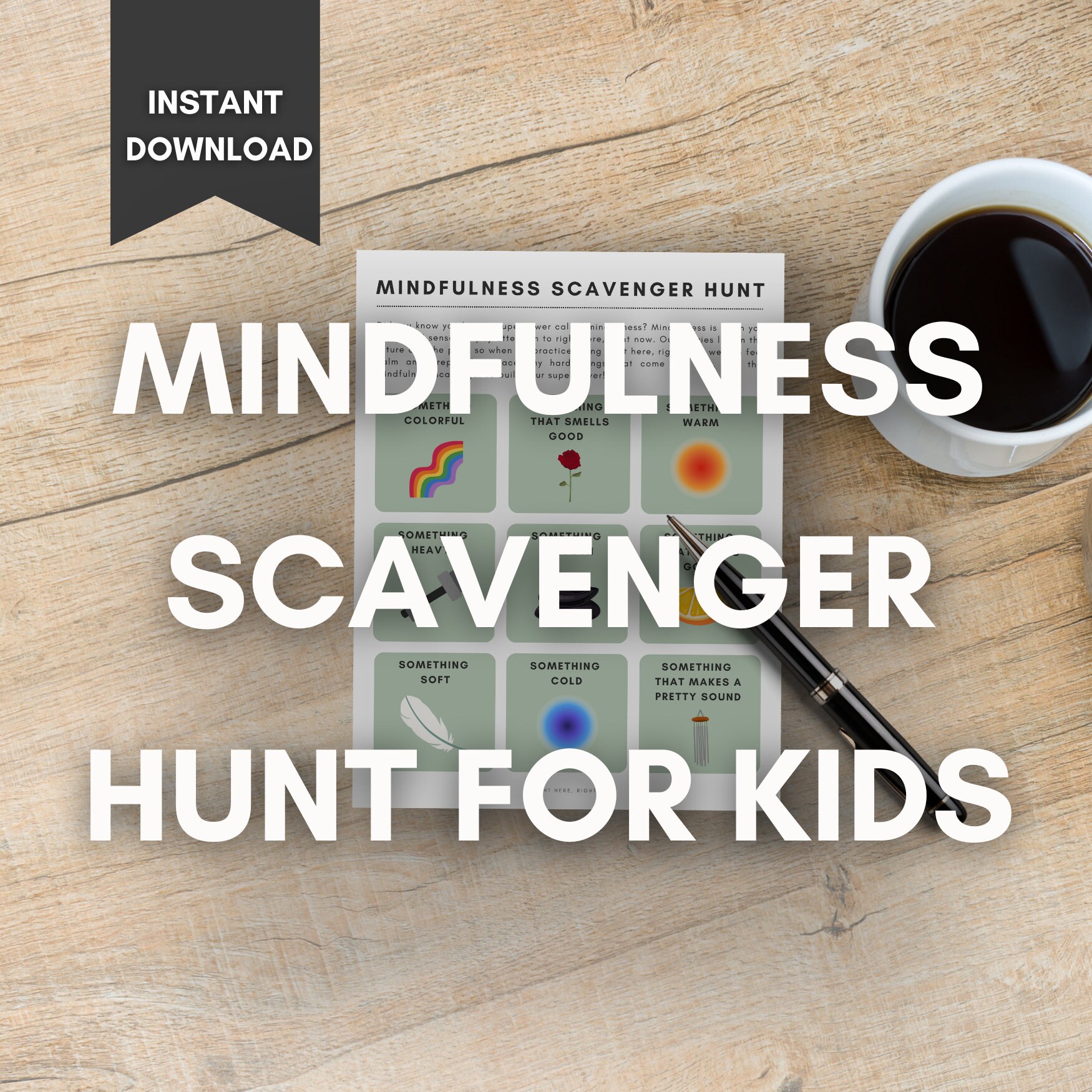 Mindfulness Scavenger Hunt Printable PDF | Mindfulness for Children ...