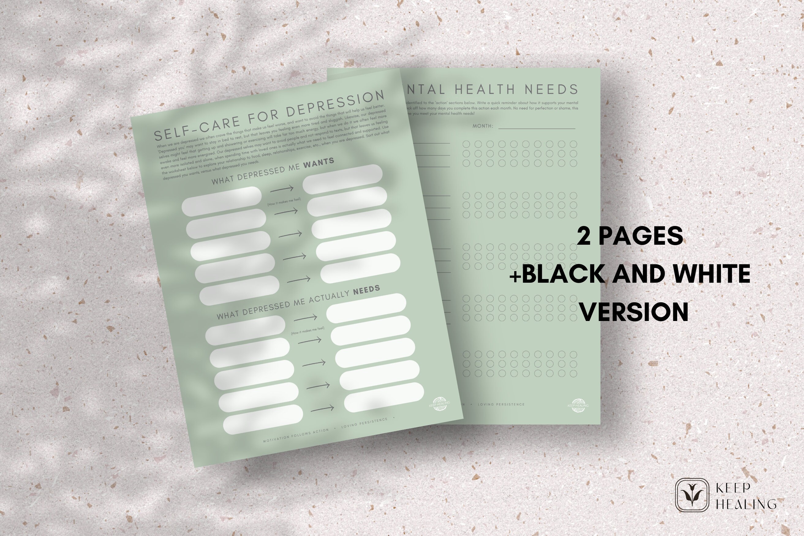 Self-care for Depression Printable PDF Depression Treatment Lifestyle ...