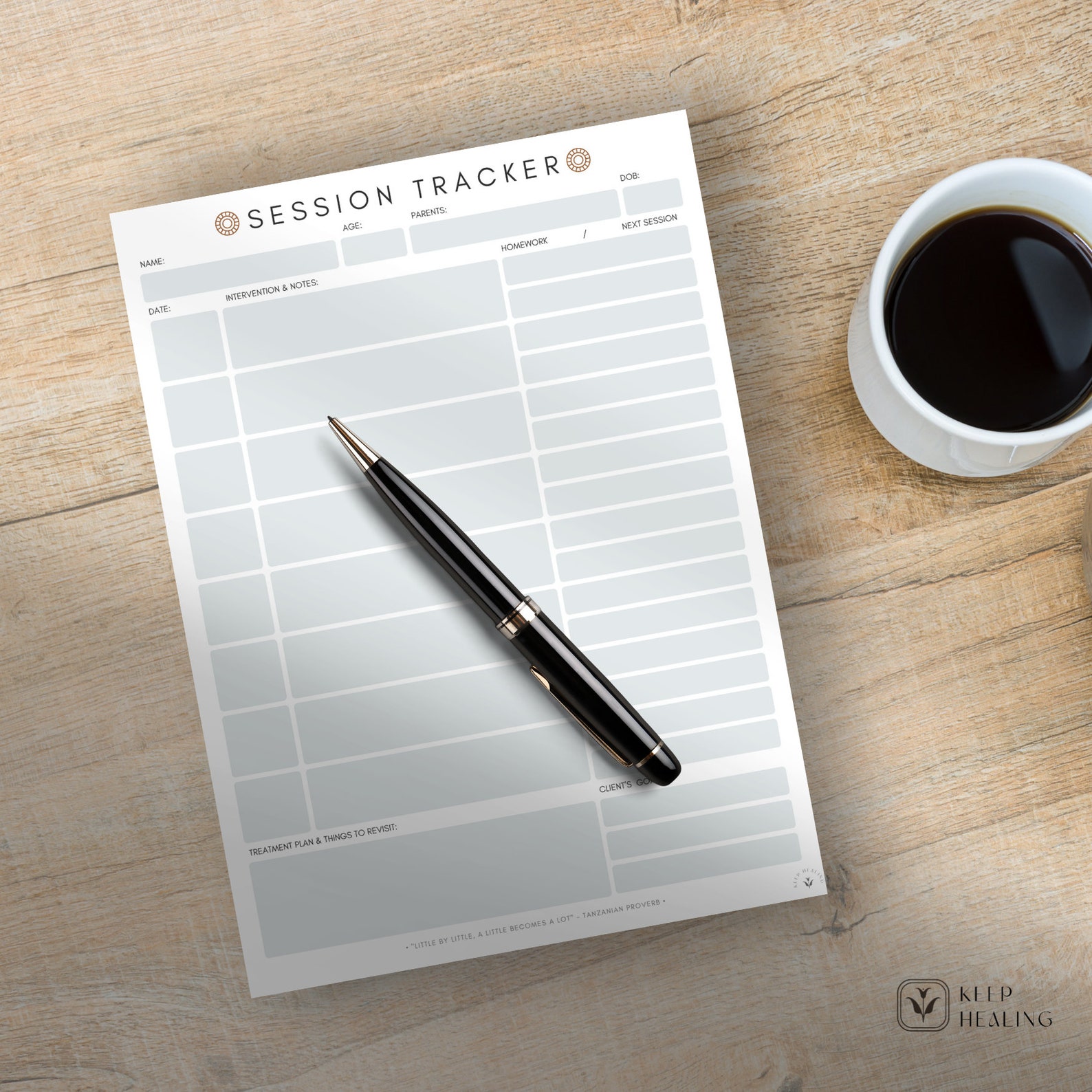 Intake Assessment & Session Tracker Printable PDF | Biopsychosocial ...