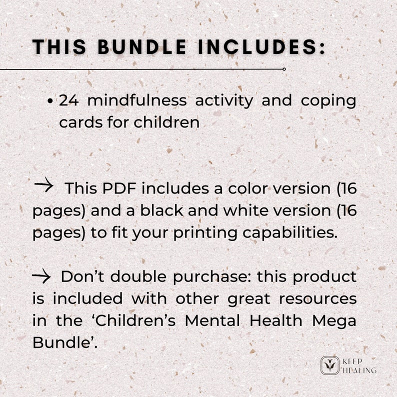 Mindfulness Cards for Kids: Coping Skills & Grounding (printable PDF ...